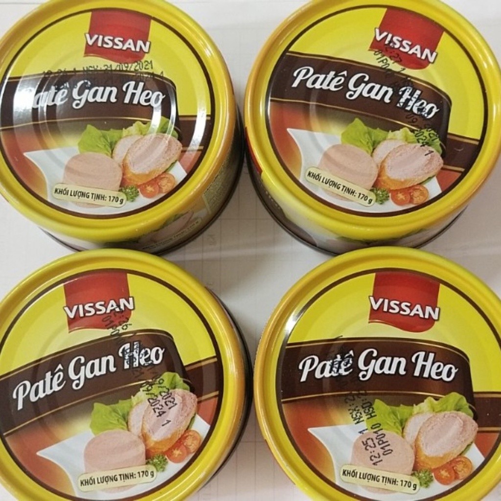 Combo 4Hộp Pate Gan Heo Vissan Lon In Hộp 170g Date 2027 - 330 | Shopee ...