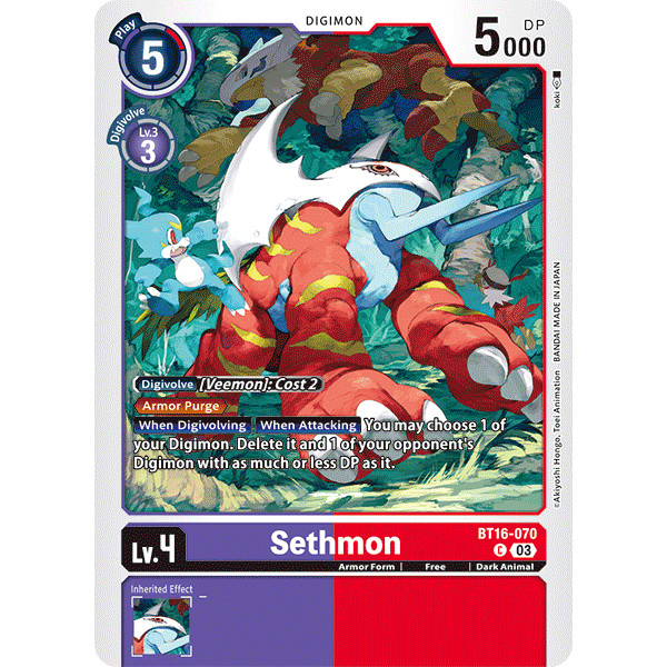 Thẻ bài Digimon BT16-070 - Sethmon - Digimon - Common | Shopee Việt Nam