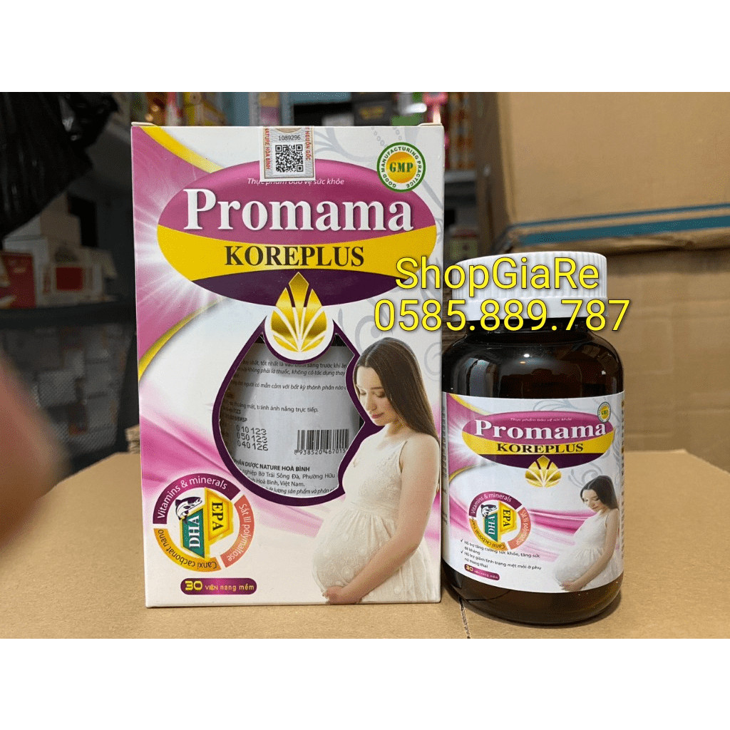 Promama Koreplus bổ sung DHA SẮT VÀ VITAMIN, KHOÁNG CHẤT CHO MẸ BẦU bồi ...