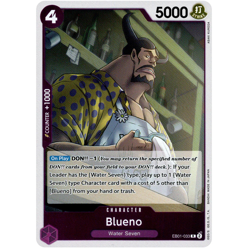 Thẻ bài One Piece EB01-033 - Blueno - Character - Rare | Shopee Việt Nam