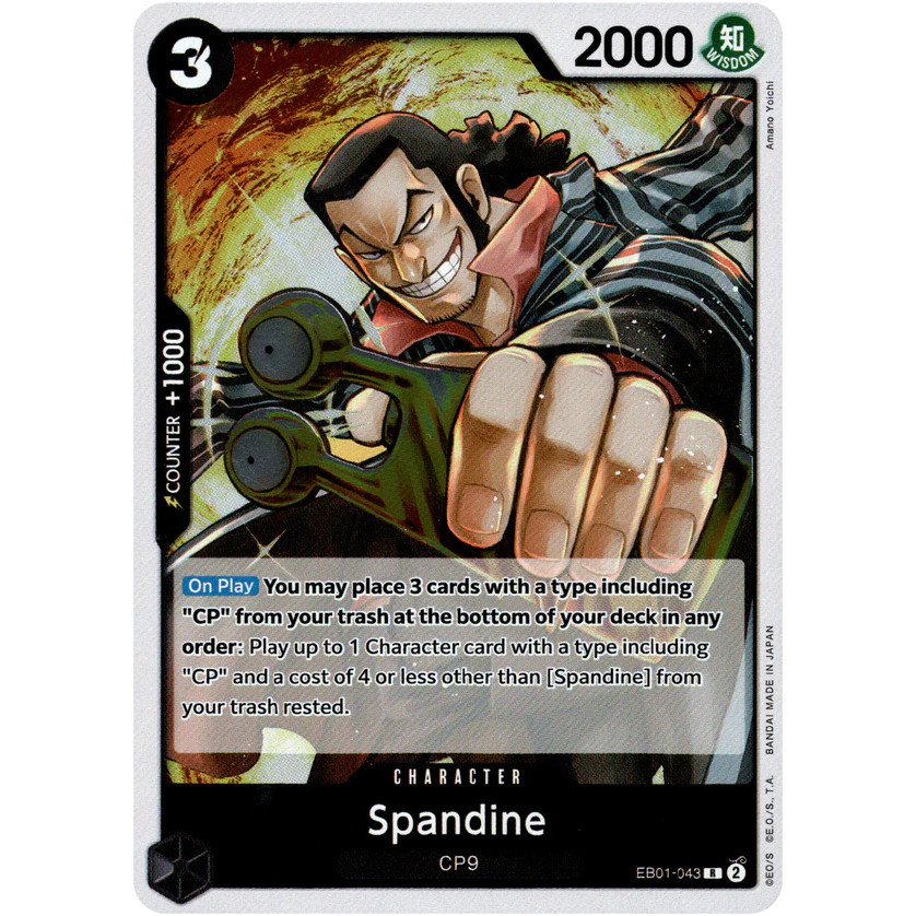 Thẻ bài One Piece EB01-043 - Spandine - Character - Rare | Shopee Việt Nam