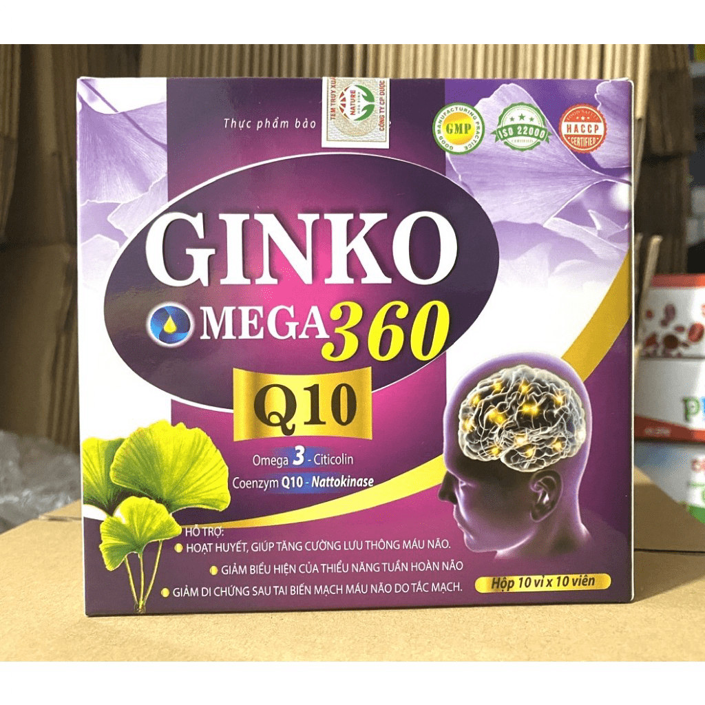 Ginkgo Omega 360 Q10 Bổ Sung Dưỡng Chất Cho Não, hoạt huyết dưỡng não ...