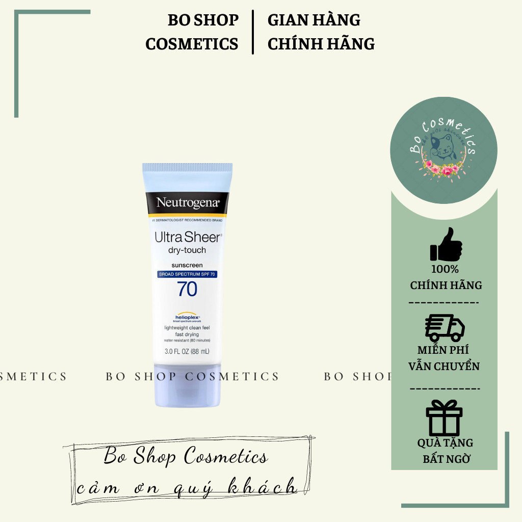 Kem chống nắng Neutrogena Ultra Sheer Dry Touch Sunscreen SPF70 88ml ...