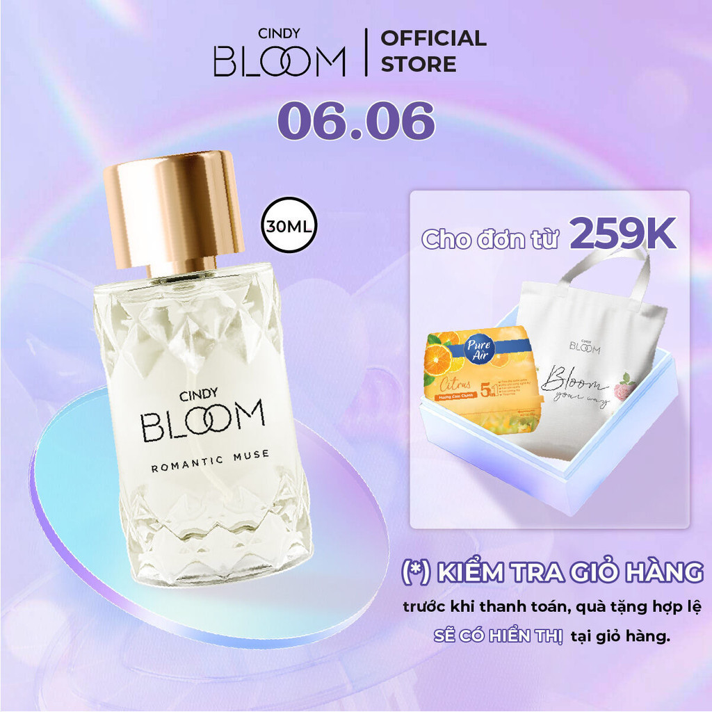 [6.6 | ĐƠN 259K - NHẬN QUÀ 0Đ] Nước hoa nữ Cindy Bloom Romantic Muse hương quyến rũ lãng mạn ...