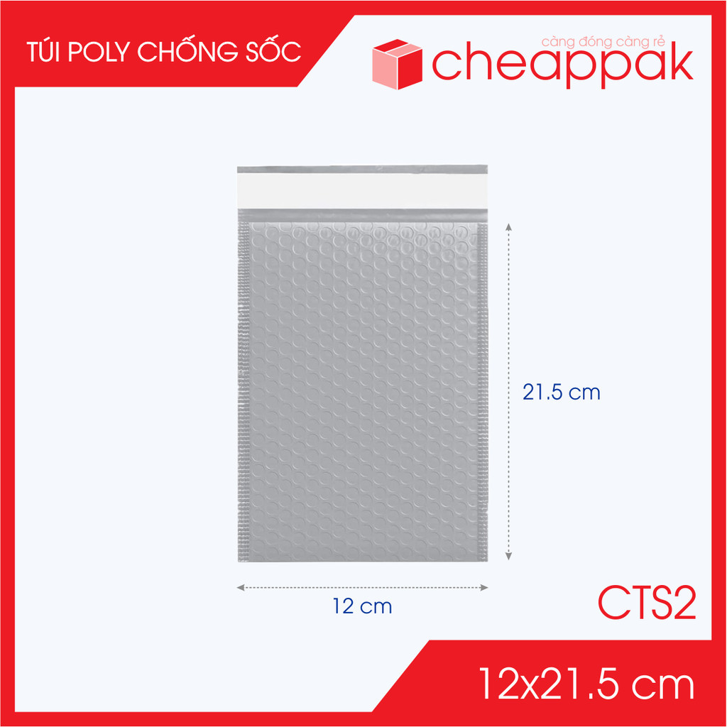 CTS2 - 21.5x12 cm - Combo 60 túi poly chống sốc, túi xốp nổ, túi xốp ...