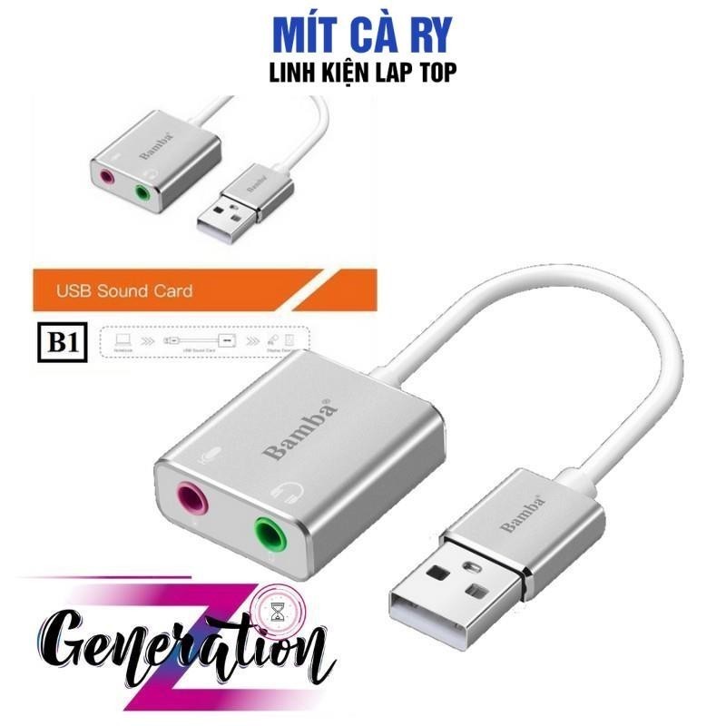 USB SOUND 7.1 BAMBA B1 - Cáp Chuyển USB ra cổng audio 3.5 LOẠI TỐT ...