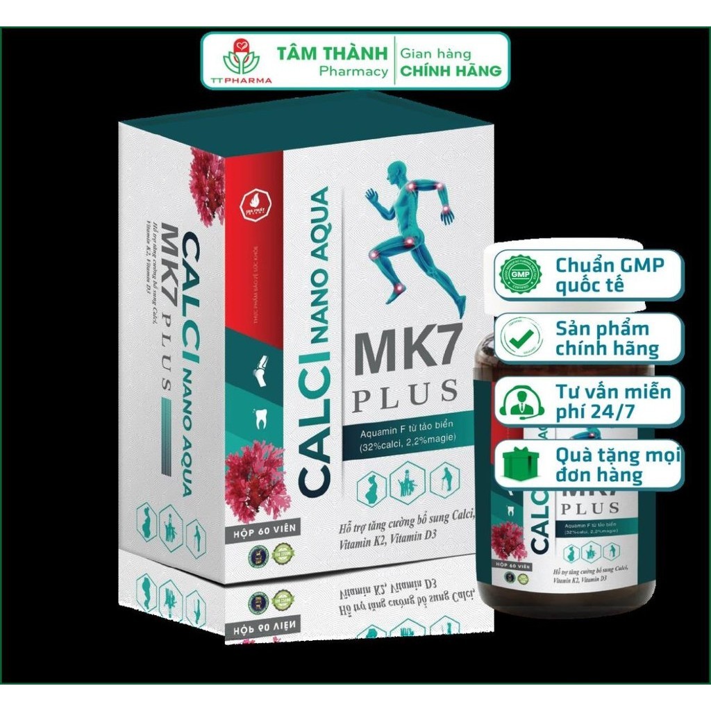 Viên Uống Canxi, Vitamin D3, Vitamin K2 Cho Cả Gia Đình CAlCI MK7 PLUS - TTS | Shopee Việt Nam