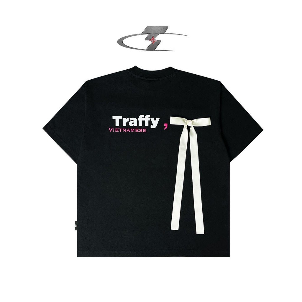 Áo thun đính nơ form rộng Traffy Tee Ribbon Black Gonz.brand | Shopee ...
