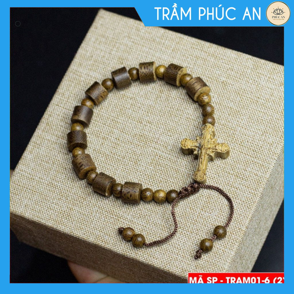 Vòng Mân Côi trầm hương 10ly 12ly 14ly TRAM01-6 - Tràng hạt gỗ trầm tốc ...
