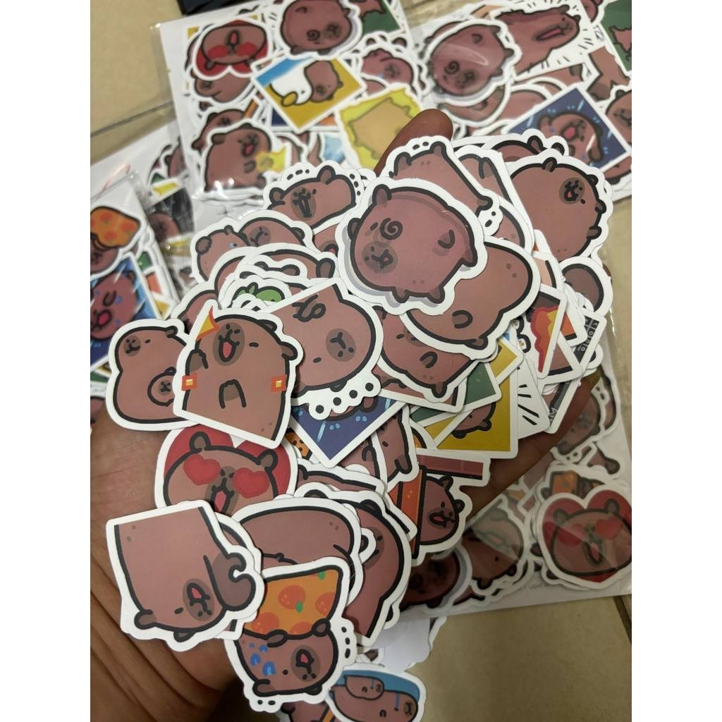 Set 100 sticker Capybara | Shopee Việt Nam