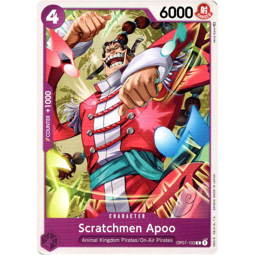 Thẻ bài One Piece OP01-103 - Scratchmen Apoo - Common | Shopee Việt Nam