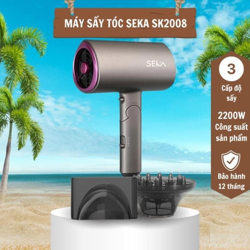 Máy Sấy Tóc Gấp Gọn Cao Cấp SEKA SK2008 Sấy 2 Chiều Nóng Lạnh, 3 Chế Độ ...