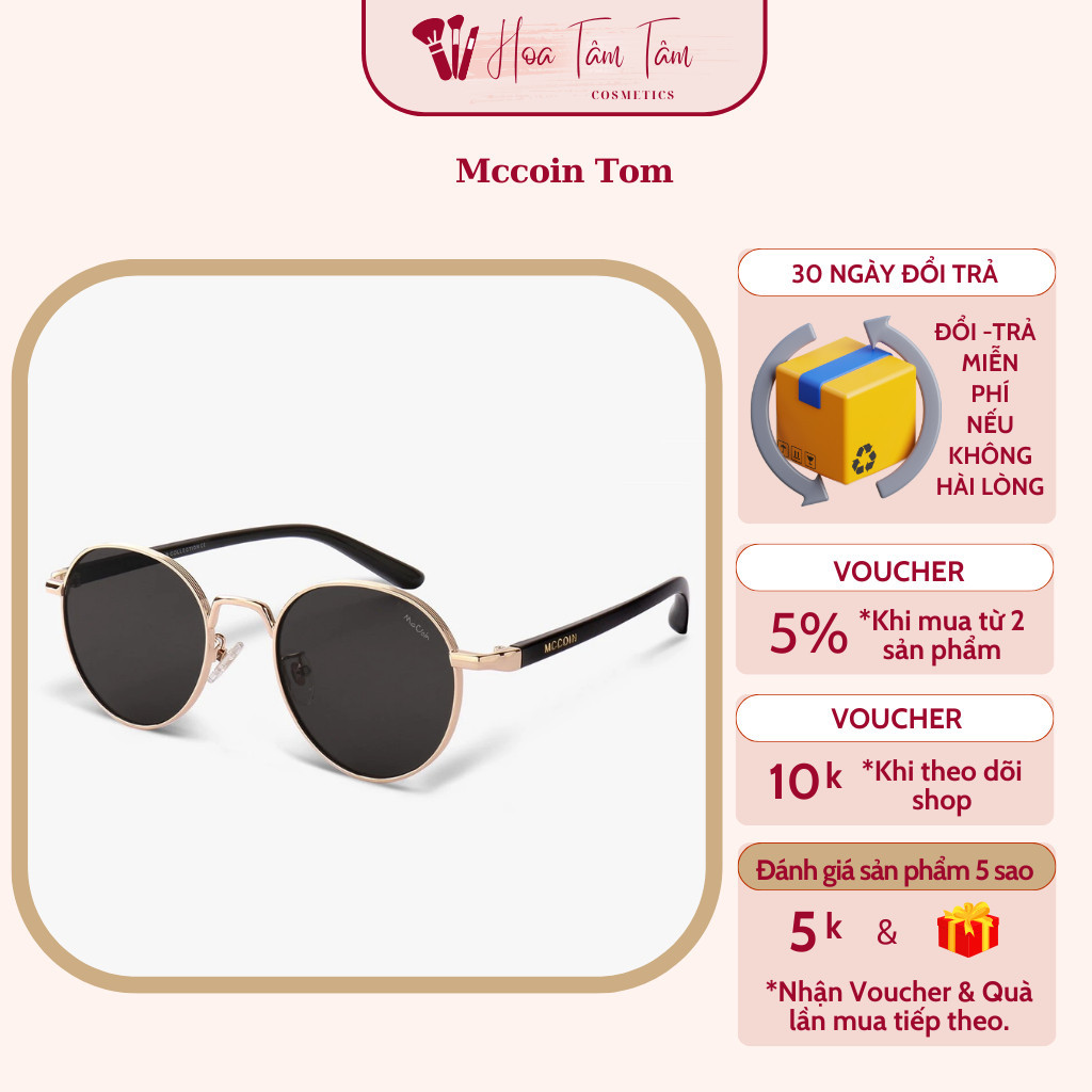 Kính thời trang unisex Mccoin Tom 02 Hàn Quốc kính râm đi biển chống ...