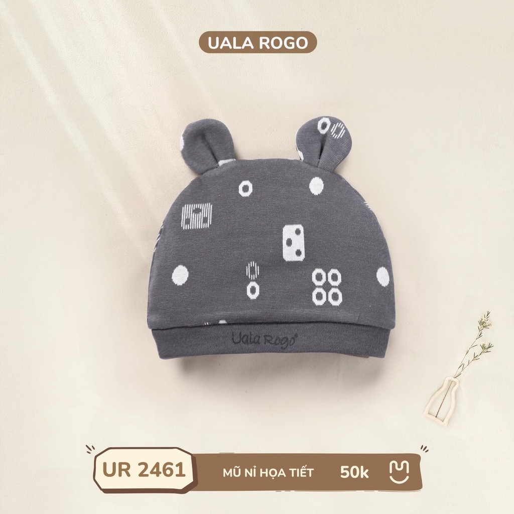 Uala Rogo - Mũ sơ sinh họa tiết 2461 - Ghi | Shopee Việt Nam
