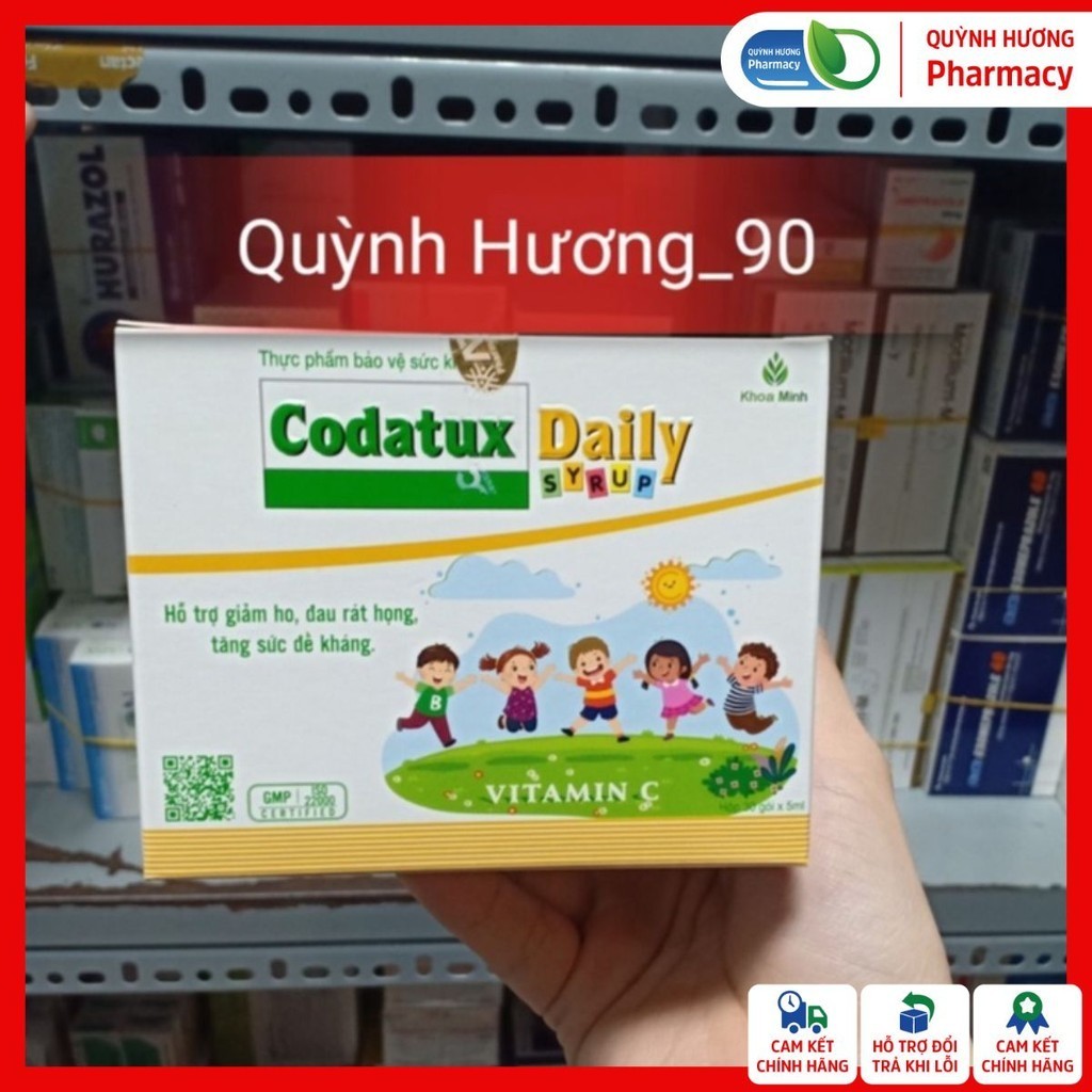 [ HỘP 30 GÓI ] CODATUX Daily syrup giúp giảm ho, tăng cường sức đề ...