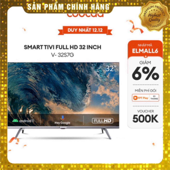 Chính hãng CHÍNH HÃNG - Smart TV HD Coocaa 32 Inch Wifi - 32S7G ...