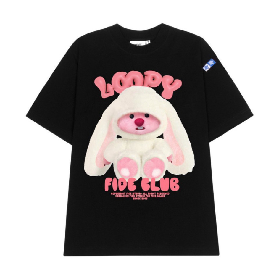 Áo thun FIDE LOOPY Hải Ly unisex form rộng cổ tròn LOOPY - Áo Thun ...