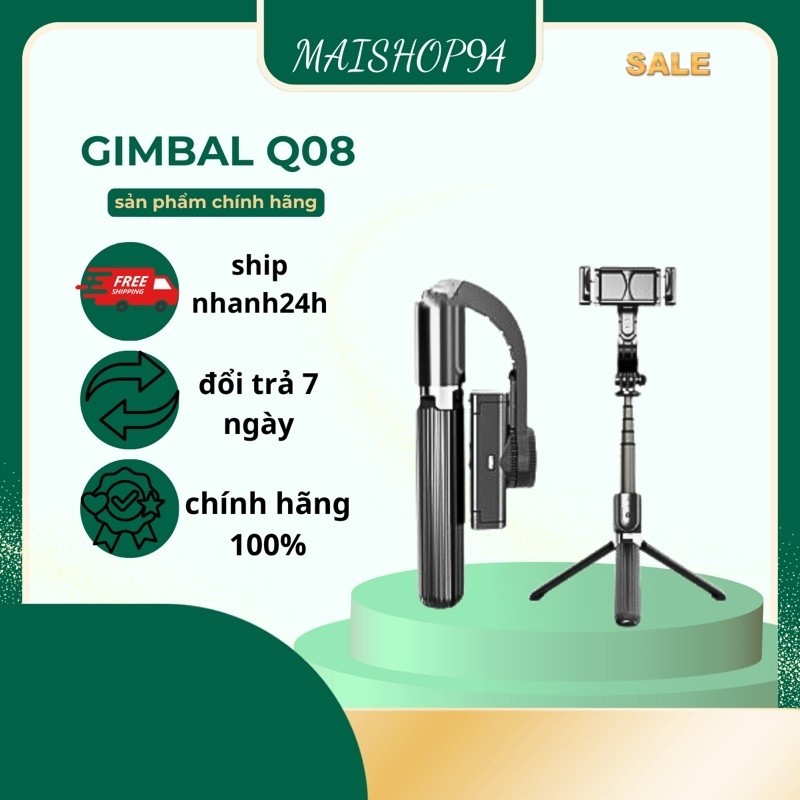 Tay cầm chống rung điện t thoại Gimbal Q08 có bluetooth-Gimbal điện thoại chống rung A10 ...