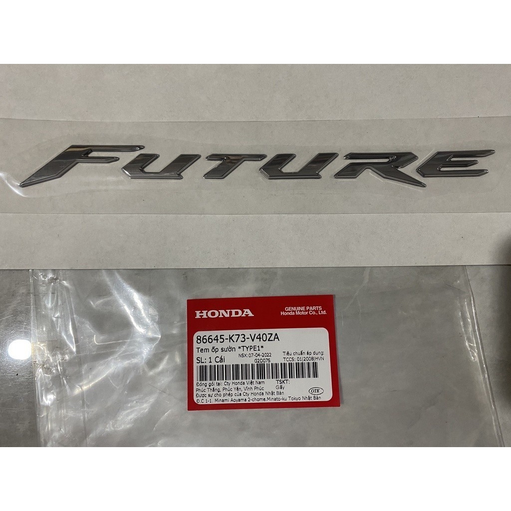 Tem ốp sườn chữ Future màu trắng (86645-K73-V40ZA) | Shopee Việt Nam