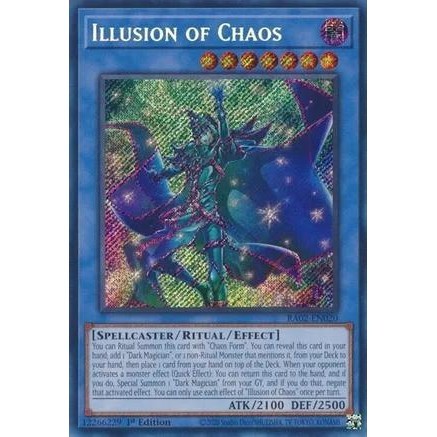 [ Bài Yugioh Chính Hãng ] Illusion of Chaos - RA02-EN020 - Secret Rare 1st Edition | Shopee Việt Nam