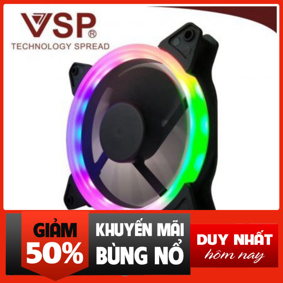 [Loại 1] Quạt Tản Nhiệt Máy Vi Tính Fan Thùng Máy Vi Tính Case Vsp V202 ( Led 2 Mặt ) {GIÁ TỐT ...