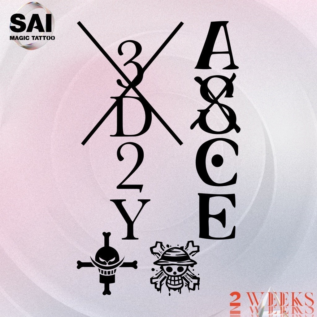 Miếng dán hình xăm tạm thời SAI MAGIC TATTOO 18CM×11CM chống thấm nước ...