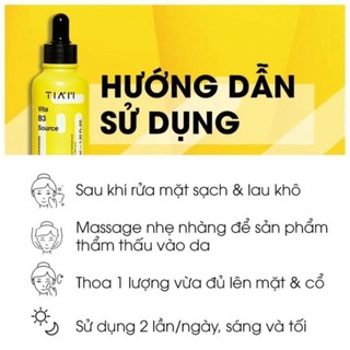 Serum Tiam Niacinamide 10% + Arbutin 2% Tia'm Vita B3 Source Dưỡng ...