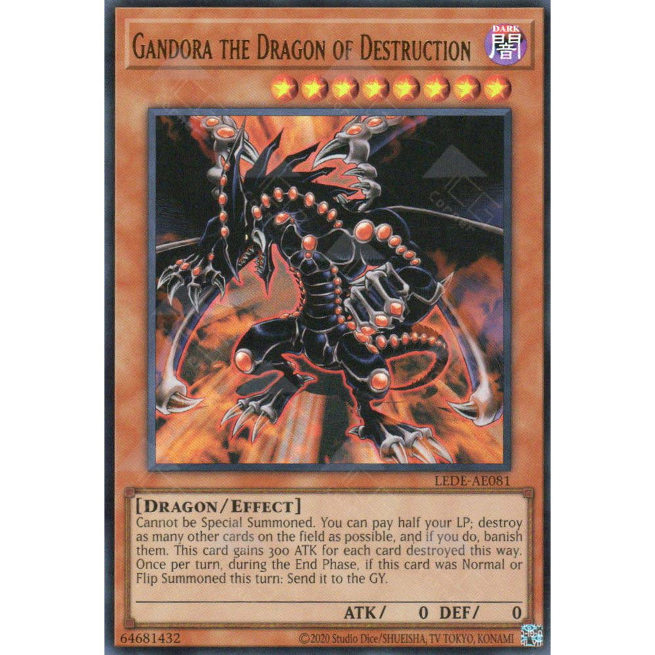 [ Bài Yugioh Chính Hãng ] LEDE-AE081 Gandora the Dragon of Destruction ...
