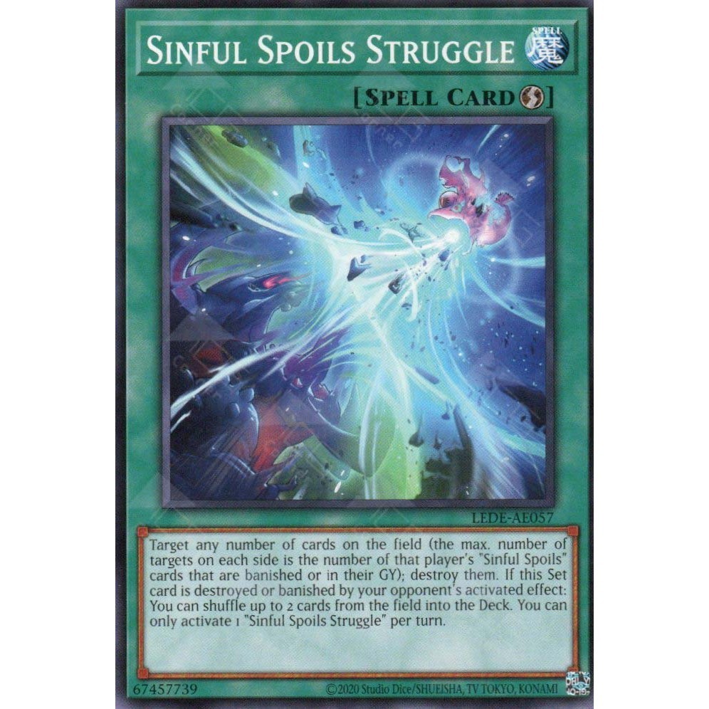 [ Bài Yugioh Chính Hãng ] LEDE-AE057 Sinful Spoils Struggle - Common | Shopee Việt Nam