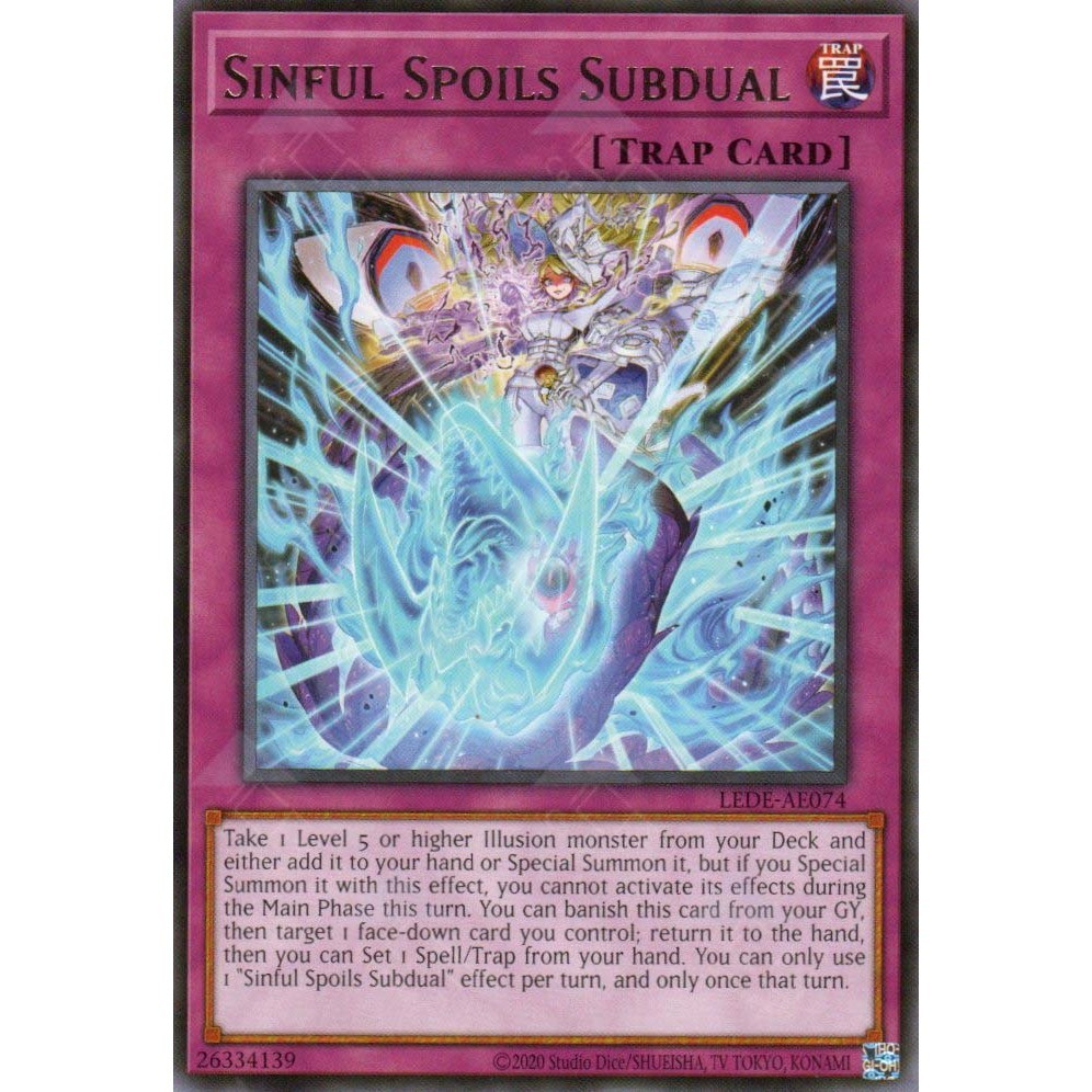 [ Bài Yugioh Chính Hãng ] LEDE-AE074 Sinful Spoils Subdual - Rare | Shopee Việt Nam