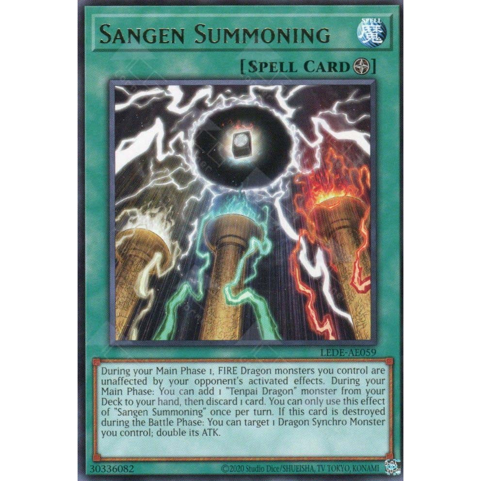 [ Bài Yugioh Chính Hãng ] LEDE-AE059 Sangen Summoning - Rare | Shopee ...