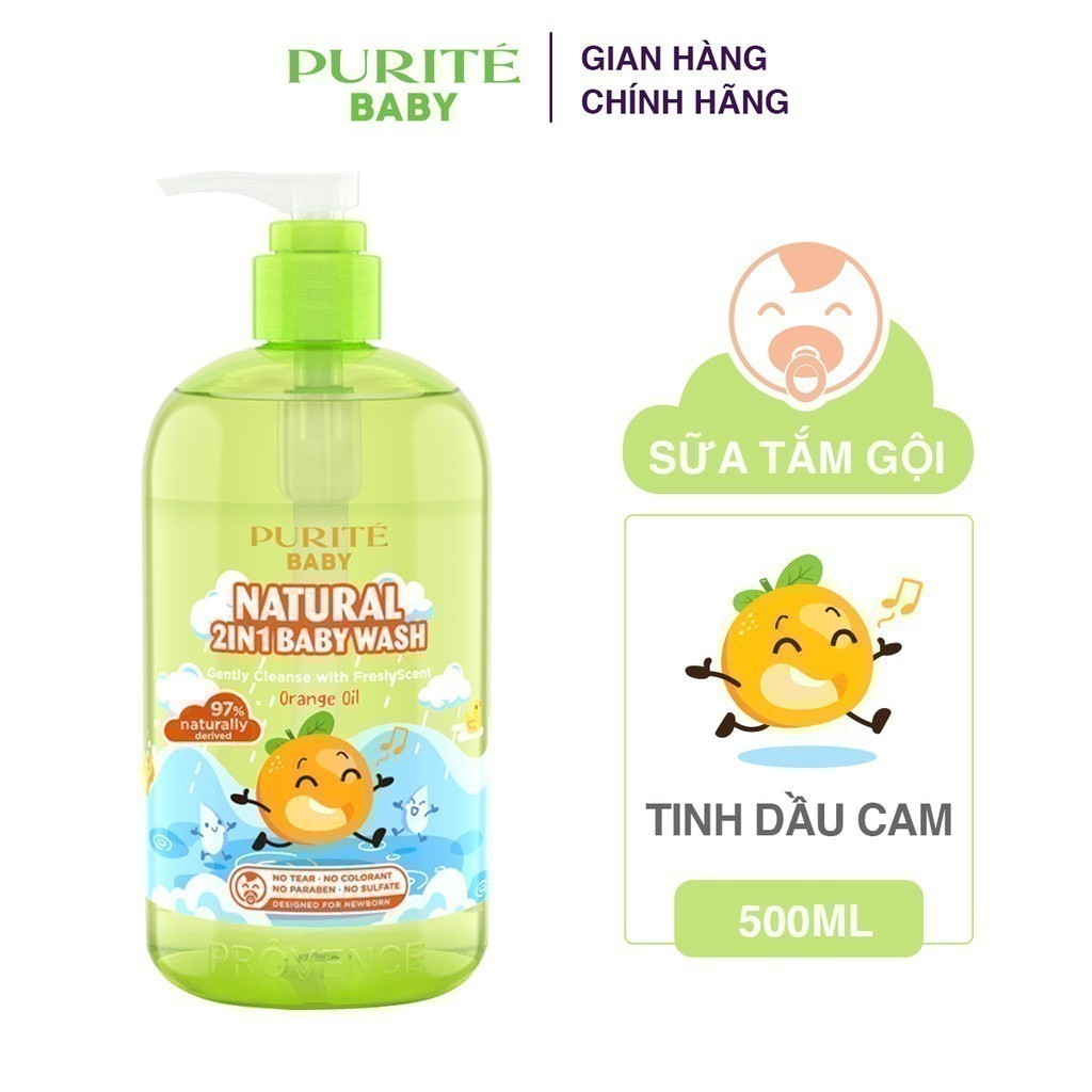 Sữa Tắm Gội Purité Baby Natural 2in1 500ml | Shopee Việt Nam