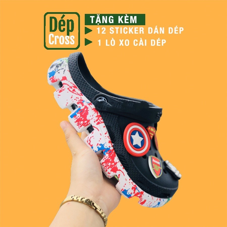 ép sục Cross nam, giày Cross nữ màu trắng đế cao đen đi mưa full box đủ ...