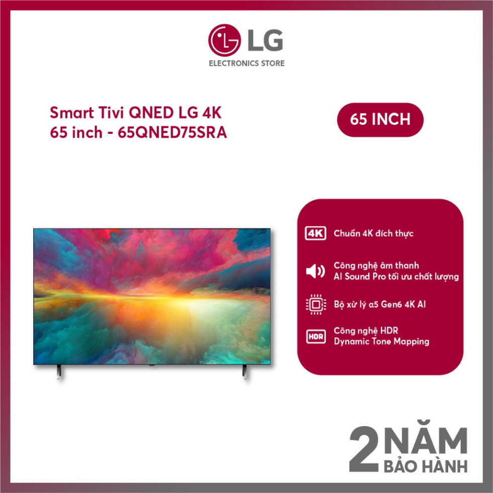 Smart Tivi QNED LG 4K 65 inch 65QNED75SRA - Miễn phí giao lắp Hà Nội ...