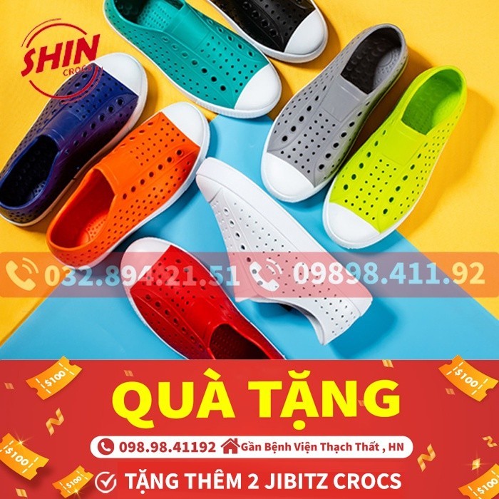 Giày Nhựa Native WNC Sục Cross Thời Trang, Giày Lười Đục Lỗ Giày Native ...