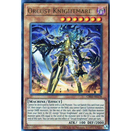 [ Bài Yugioh Chính Hãng ] CR02-AE178 Orcust Knightmare (UL) | Shopee ...