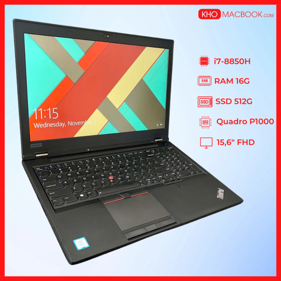Lenovo Thinkpad P51 Xeon E3-V6 RAM 16GB SSD 256GB VGA M2200 4GB 15' FHD IPS (1920x1080) [ BẢO ...