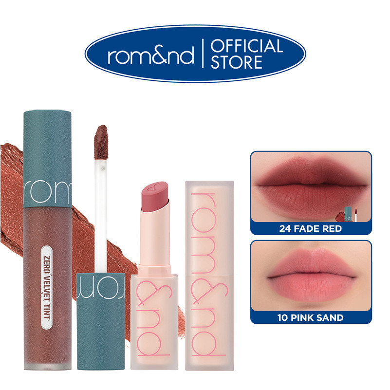 Combo Son kem lì Romand Zero Velvet Tint + Son Thỏi Romand Zero Matte ...