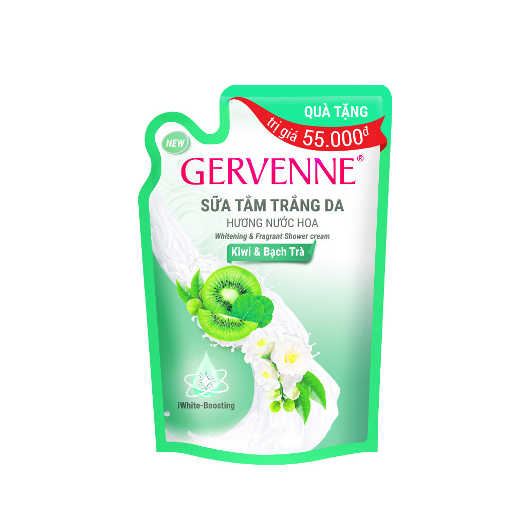 [GIFT] Túi Sữa tắm 450g trắng da Gervenne Kiwi và Bạch Trà | Shopee ...