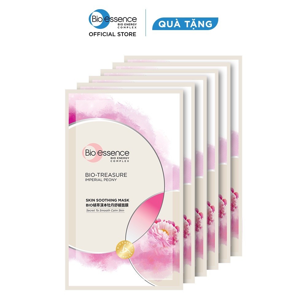 [HB GIFT] Combo 6 mặt nạ Bio-Essence Skin Soothing Mask mẫu đơn hoàng ...