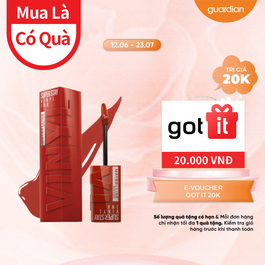 Son Kem Bóng Maybelline Super Stay Vinyl Ink #61 Risky Gạch Đun 4.2ml ...