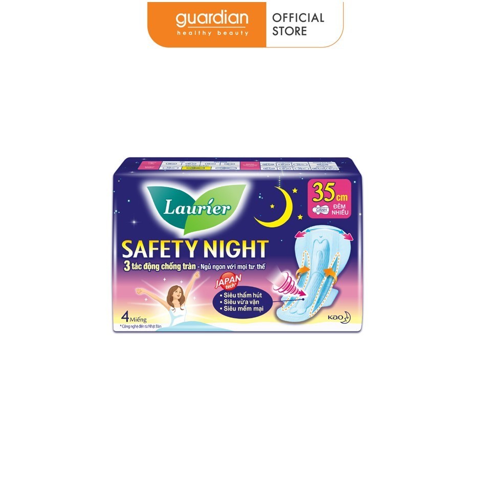 Băng Vệ Sinh Đêm Siêu An Toàn 35Cm Safety Night Laurier 4 Miếng ...