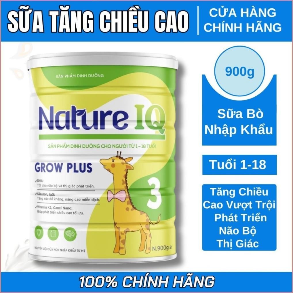 Sữa tăng chiều cao Nature IQ Grow Plus 900g cho bé dưới 19 tuổi, Sữa ...