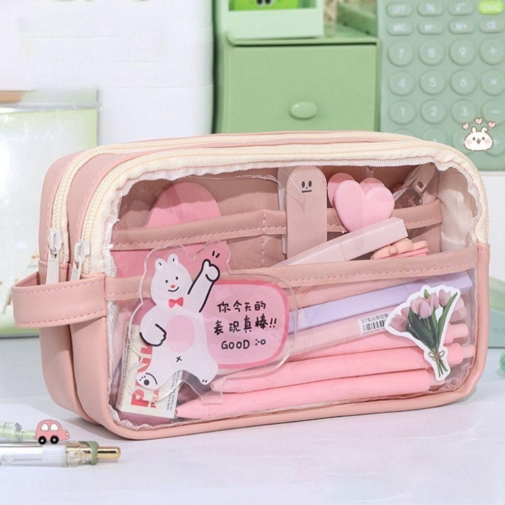 Hộp bút Túi Đựng Bút Trong Suốt Cỡ Lớn Chống Thấm Nước Phong Cách Hàn ...