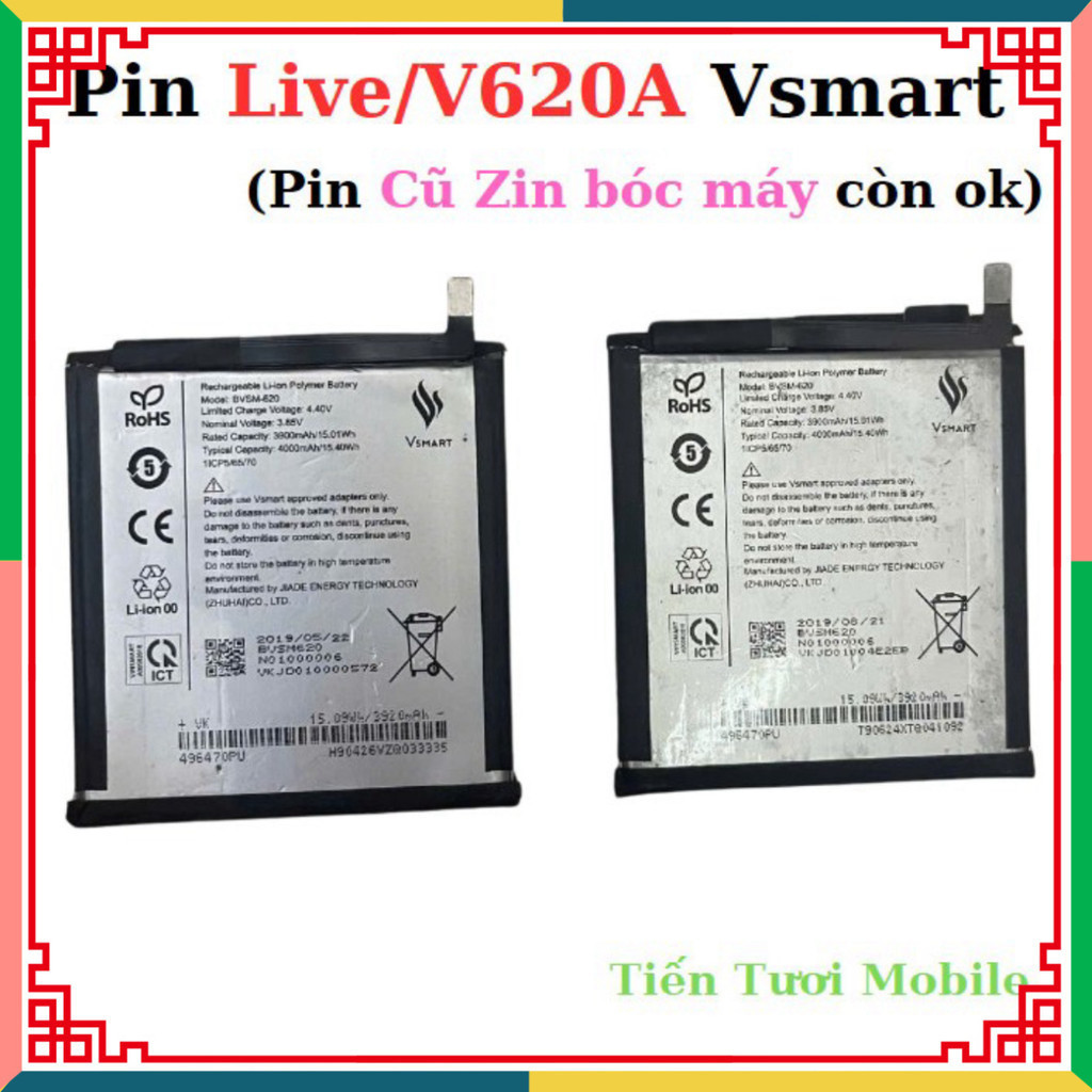 pin V620A/vsmart live ,pin cũ bóc máy còn ok | Shopee Việt Nam