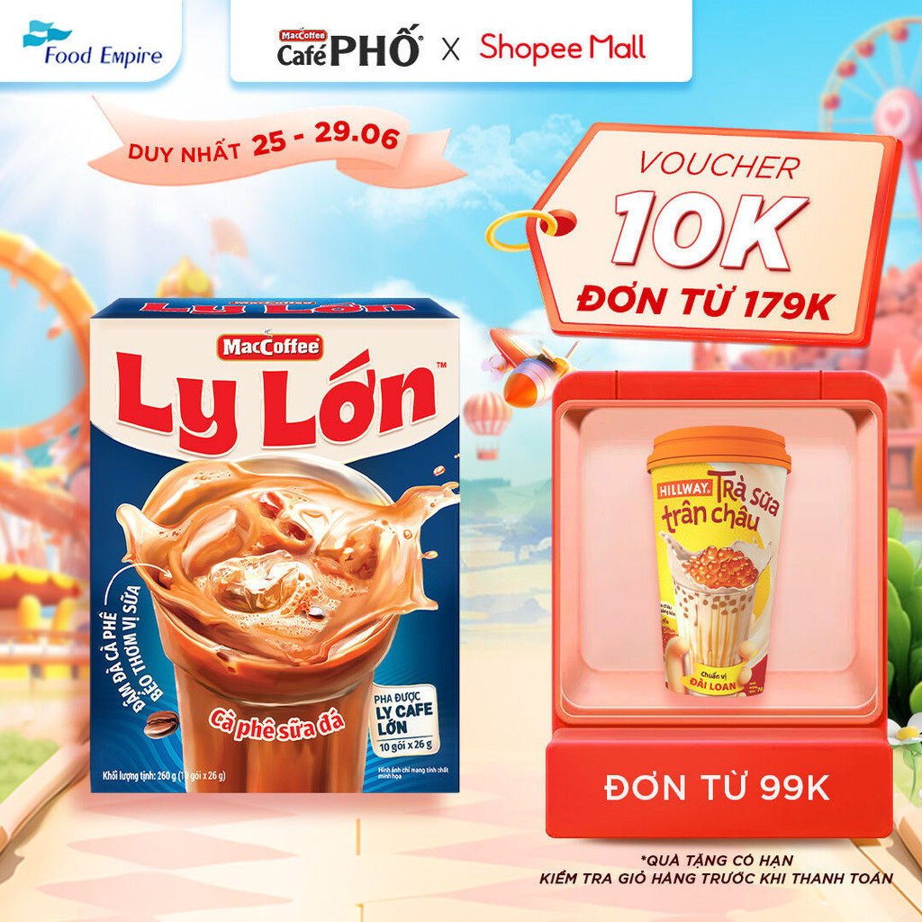Cà phê Ly Lớn - Maccoffee (hộp 10 gói x 26g) | Shopee Việt Nam