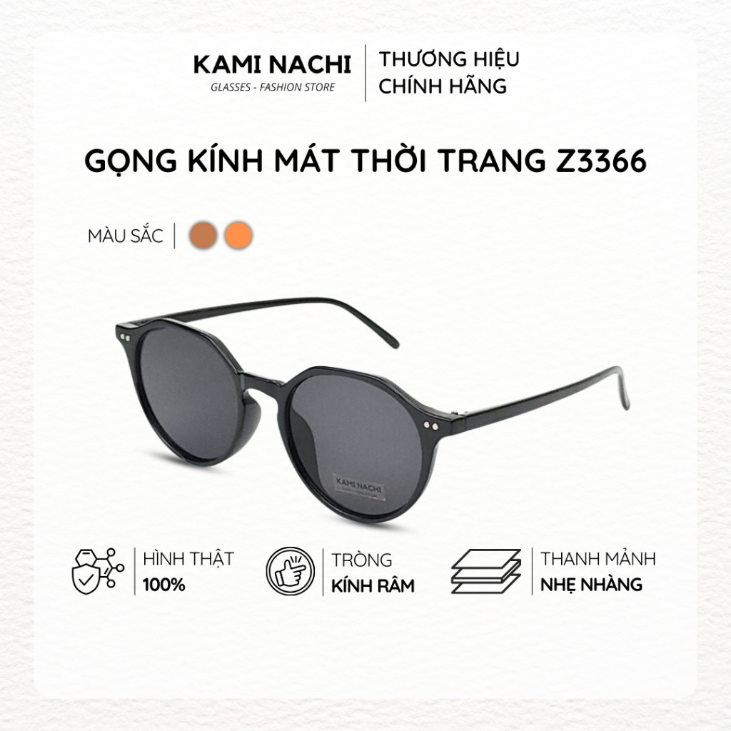 Kính mát thời trang nam nữ KAMI NACHI dáng tròng size lớn phong cách ...
