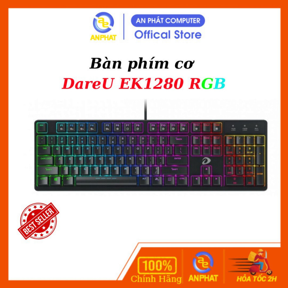 Bàn Phím Cơ Gaming DAREU EK1280 V2 / EK1280S V2 (RGB / Pink White ...