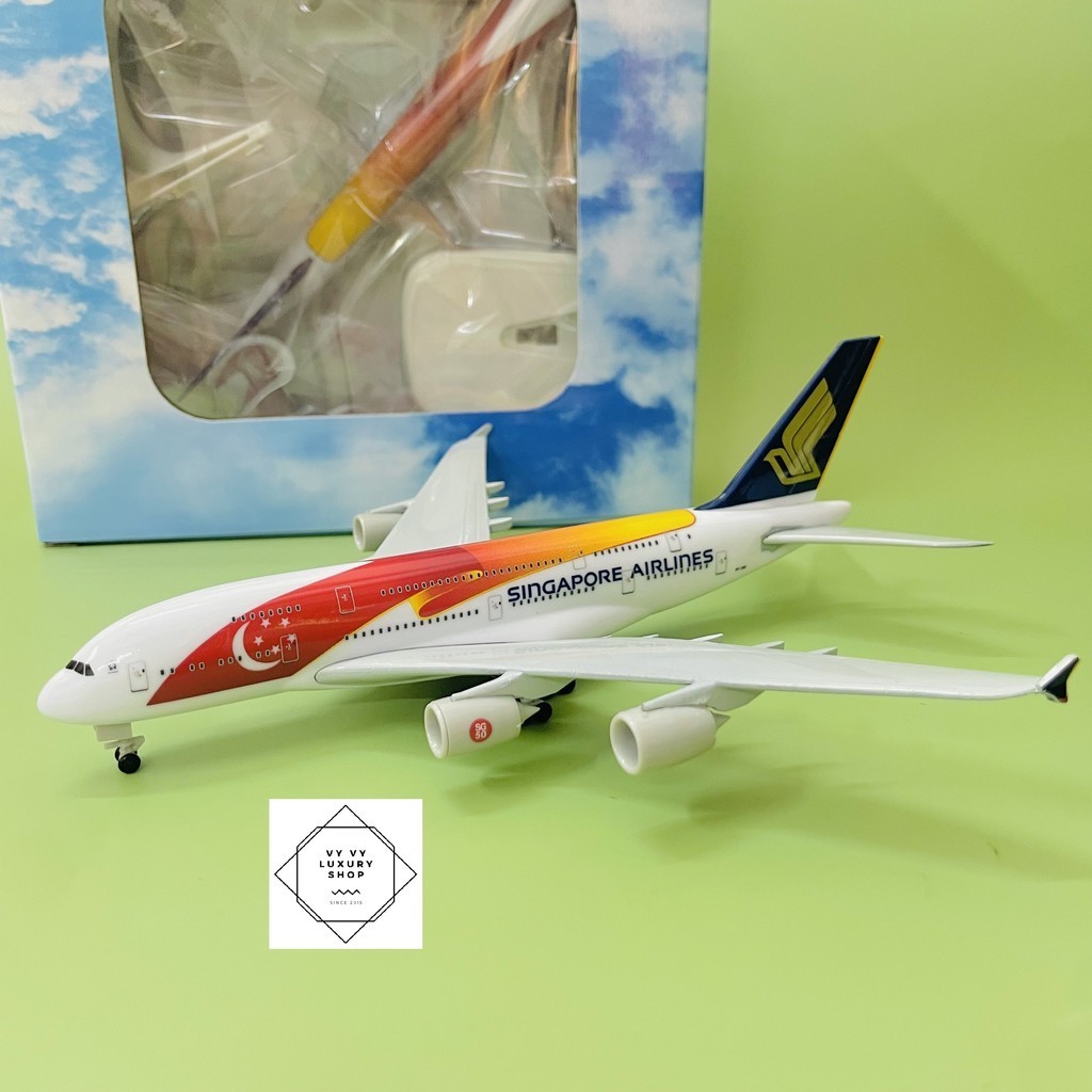 MÁY BAY MÔ HÌNH KIM LOẠI 20CM Tỉ Lệ 1:400 SINGAPORE AIRLINES AIRBUS ...