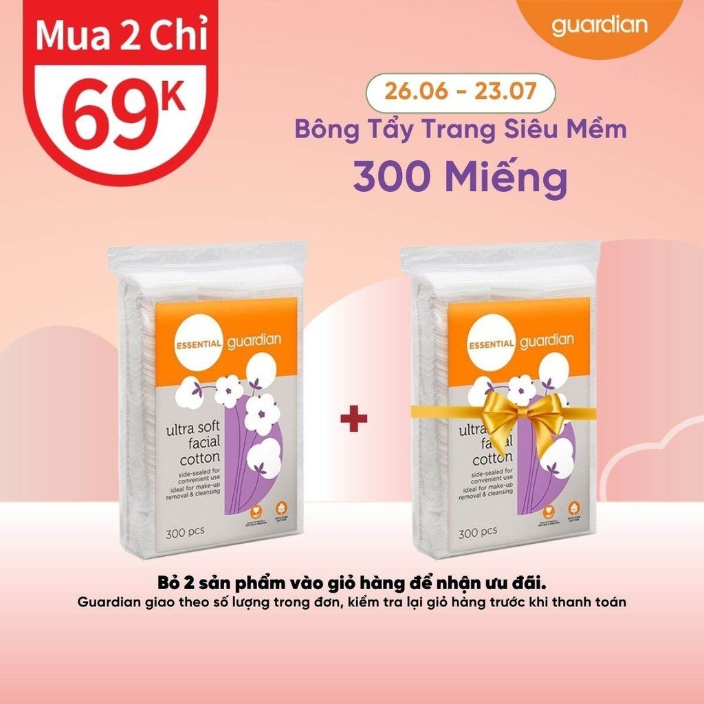 Bông Tẩy Trang Guardian 300 Miếng | Shopee Việt Nam
